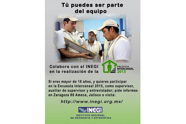 INEGI Comienza Encuesta Intercensal 2015 | Palestra Aguascalientes ...