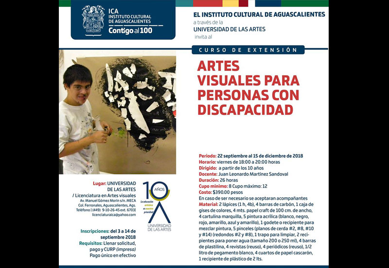 Abre ICA Cursos de Extensión en Universidad de las Artes | Palestra ...